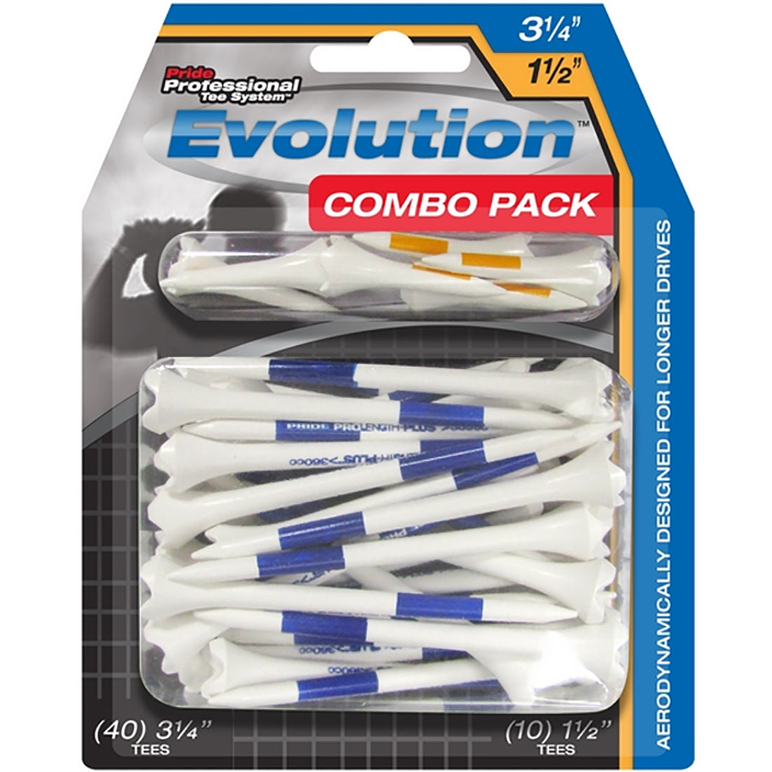 Pride Golf Tee PTS Evolution Mixed Golf Tees – Golf Discount